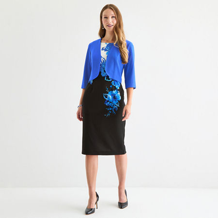 Click here for Maya Brooke Womens Floral Jacket Dress  18  Blue prices