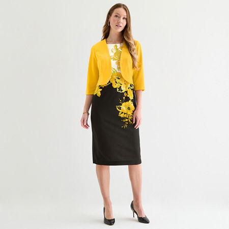 Click here for Maya Brooke Womens Floral Jacket Dress  14  Yellow prices