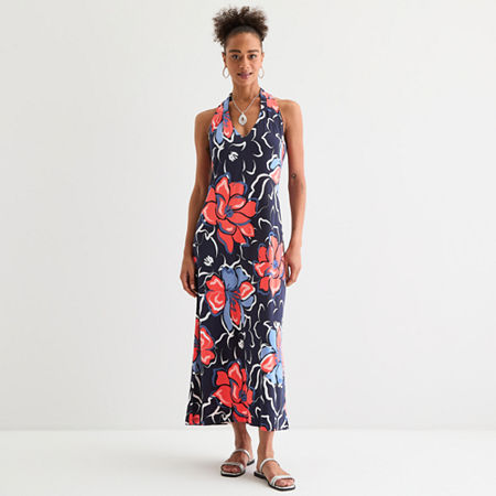 Click here for Connected Apparel Womens Sleeveless Floral Maxi Dr... prices
