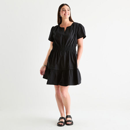 Click here for Be by CHETTA B Womens Short Sleeve Plus Fit + Flar... prices