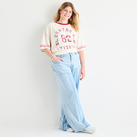 Click here for Arizona Juniors Plus Airy Drape Womens Low Rise Ba... prices
