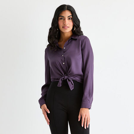 Click here for Bold Elements Womens Long Sleeve Satin Blouse  Sma... prices