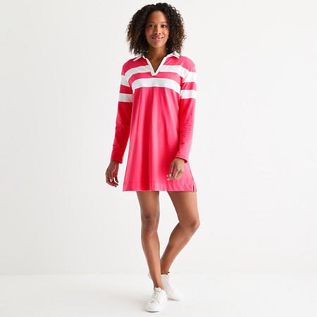 Click here for St. Johns Bay Womens Long Sleeve Rugby Dress  X-la... prices