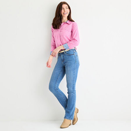 Click here for St. Johns Bay Womens Mid Rise Bootcut Jean  6  Blu... prices