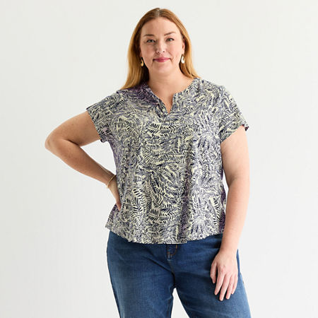 Click here for Liz Claiborne Womens Split Crew Neck Short Sleeve... prices