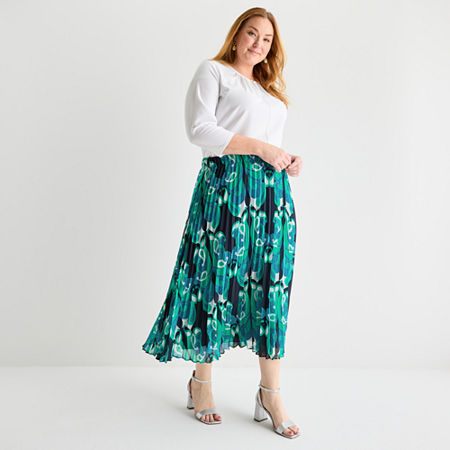 Click here for Liz Claiborne Womens Plus A-Line Skirt  4x  Blue prices