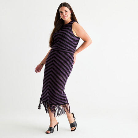 Click here for Bold Elements Womens Pencil Skirt Plus  1x  Purple prices