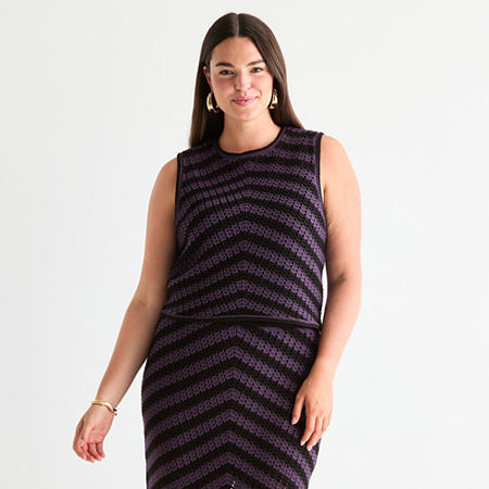 Click here for Bold Elements Plus Womens Crew Neck Sleeveless Che... prices