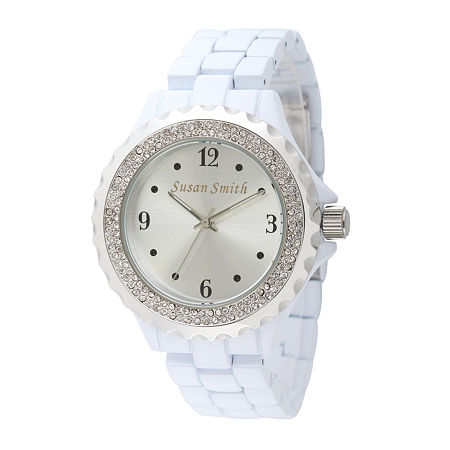 Click here for Personalized Womens White Alloy And Silver Tone Br... prices