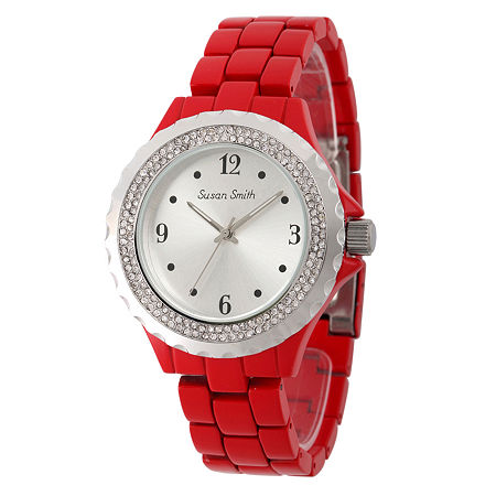 Click here for Personalized Womens Red Alloy And Silver Tone Dial... prices
