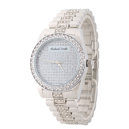 Click here for Personalized Mens Silver Tone Alloy Bracelet Watch... prices