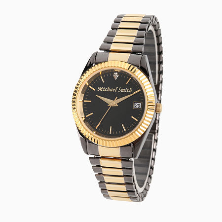 Click here for Personalized Mens Black And Gold Tone Diamond Acce... prices