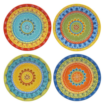 Certified International Valencia Set of 4 Dessert Plates, Color: Multi ...