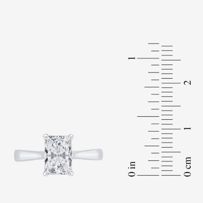 (G / VS2) Womens 2 CT. Lab-Grown White Diamond 14K Gold Radiant-cut ...