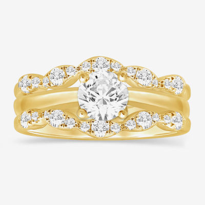 Womens 1/2 CT. T.W. Natural White Diamond 14K Gold Ring Guard - JCPenney