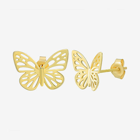 Click here for 14K Gold 11.8mm Butterfly Stud Earrings  One Size prices