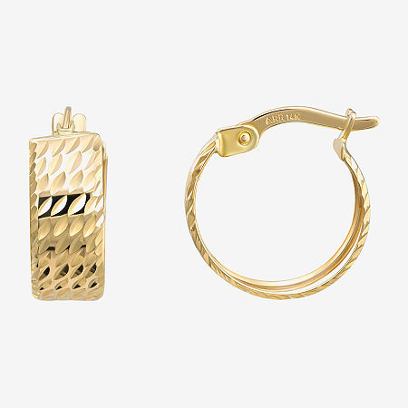 Click here for Womens 14K Gold 12mm Round Hoop Earrings  One Size prices