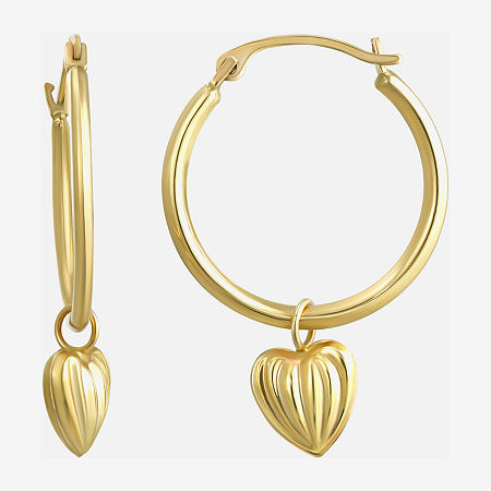 Click here for Womens 14K Gold 30mm Round Hoop Earrings  One Size prices