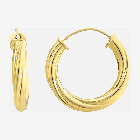 Click here for Made in Italy Womens 14K Gold 12mm Round Hoop Earr... prices