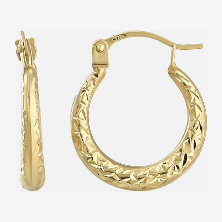Click here for Womens 14K Gold 14mm Round Hoop Earrings  One Size prices
