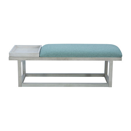 Click here for Lenora Upholstered Tray-Top Bench  One Size  White prices