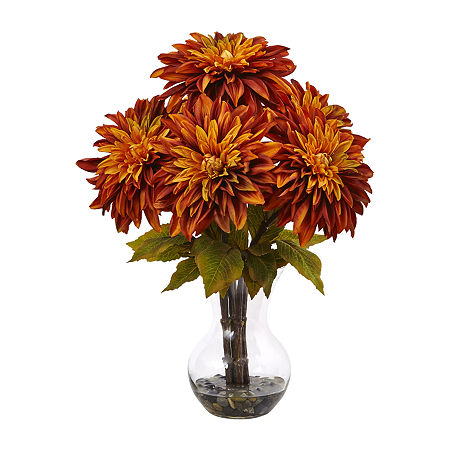 Click here for Nearly Natural 17in Faux Dahlia Floral Arrangement... prices