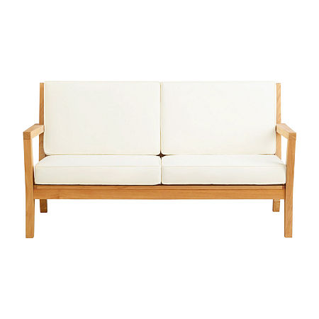 Click here for Carlbach Outdoor Teak 2-Seater Loveseat with Cushi... prices