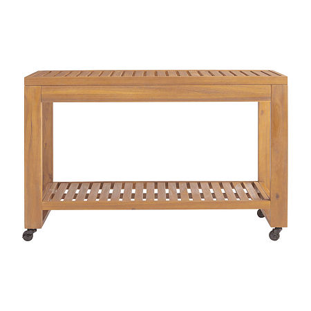 Click here for Carlbach Outdoor Teak 48 Kitchen Island with Wheel... prices