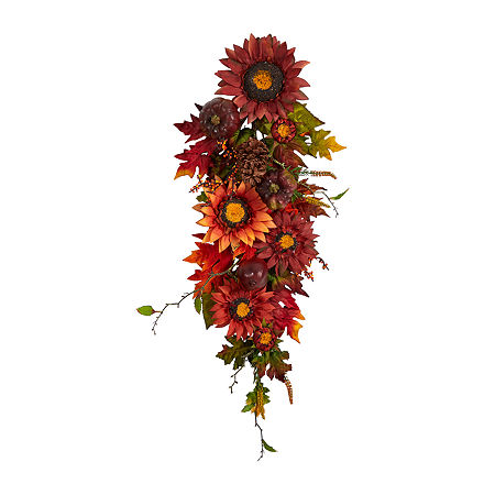 Click here for Nearly Natural 35in Sunflower; Pumpkin And Berries... prices