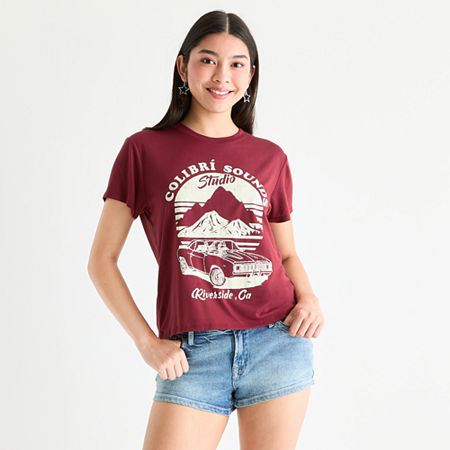 Click here for Arizona Womens Crew Neck Short Sleeve Juniors T-Sh... prices