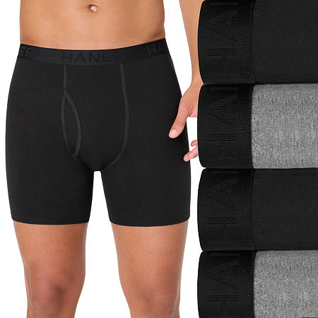 Click here for Hanes Mens 4 Pack Boxer Briefs Ubbbz4  Small  Gray prices