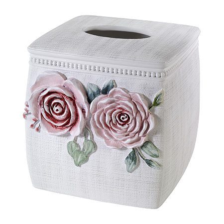 Avanti Spring Garden Peony Resin Tissue Box Cover - Multi