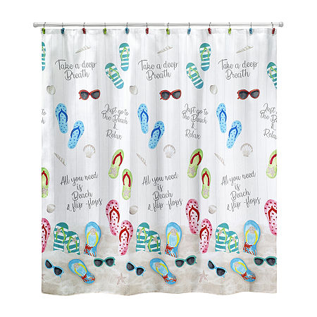Click here for Avanti Beach Mode Flip-Flop Motif Resin Shower Cur... prices