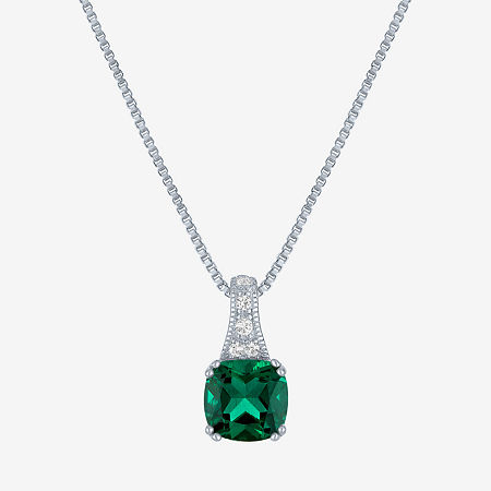Click here for Gemstone Sterling Silver Cushion Pendant Necklace... prices