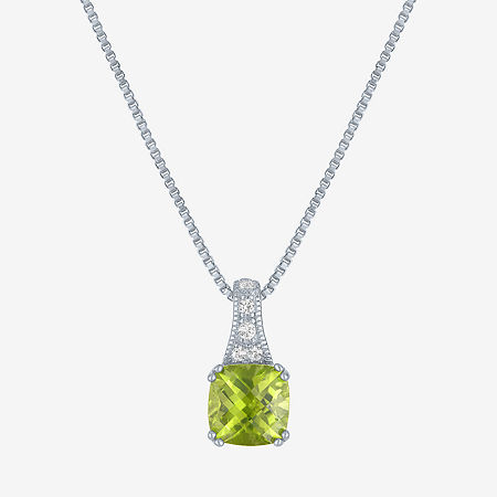 Click here for Gemstone Sterling Silver Cushion Pendant Necklace... prices