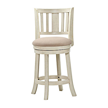 Click here for Upholstered Swivel Bar Stool  One Size  White prices
