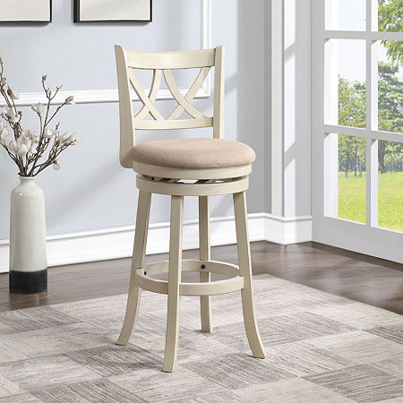 Click here for Upholstered Swivel Bar Stool  One Size  White prices