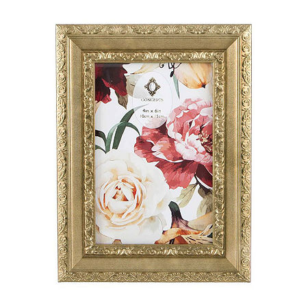 Click here for Concepts In Time 4 X 6 Gold Flower Beveled Resin 1... prices