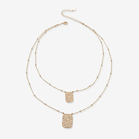Click here for a.n.a Gold Tone Womens 18 Inch Strand Necklace  On... prices