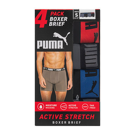 Click here for PUMA Active Stretch Mens 4 Pack Boxer Briefs Psp25... prices
