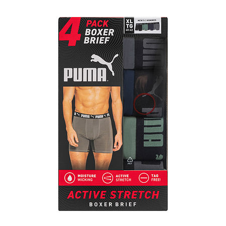 Click here for PUMA Active Stretch Mens 4 Pack Boxer Briefs Psp25... prices