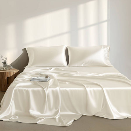 Madison Park Essentials Satin 6-Pc. Sheet Set  Queen - Ivory