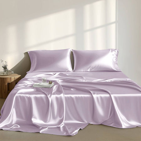 Madison Park Essentials Satin 4-Pc. Sheet Set  Twin - Lilac