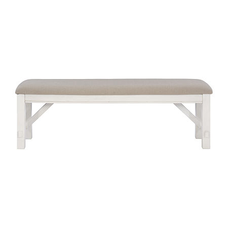 Click here for Haverford Upholstered Dining Bench  One Size  Whit... prices