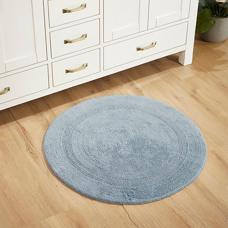 Better Trends Tufted Reversible Bath Mat  30 Round - Blue
