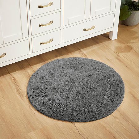 Better Trends Tufted Reversible Bath Mat  30 Round - Grey