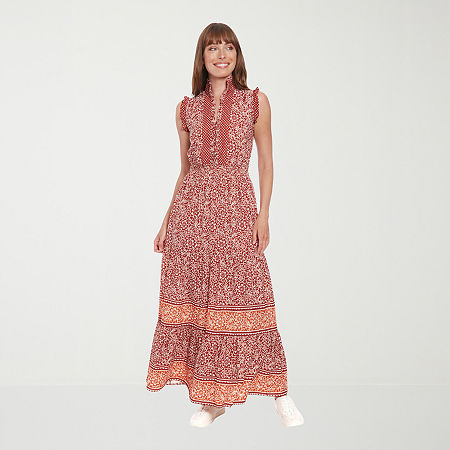 Click here for London Times Womens Sleeveless Floral Maxi Dress... prices