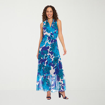 Click here for London Times Womens Sleeveless Floral Petite Maxi... prices