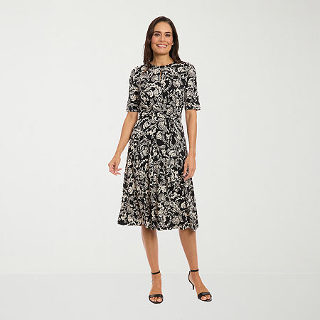 Click here for London Times Womens Petite Short Sleeve Midi Fit +... prices