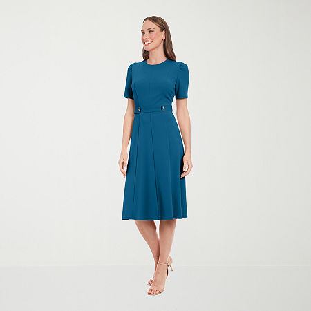 Click here for London Times Womens Petite Short Sleeve Midi Fit +... prices